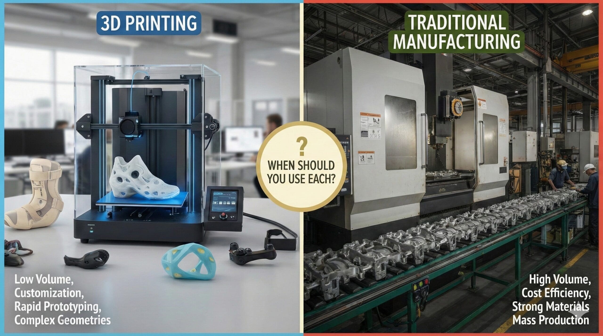 3D Printing vs Traditional Manufacturing: Complete Comparison ...