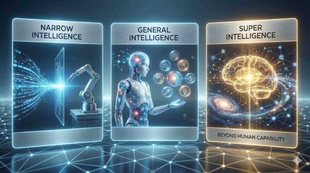 3 Types of Artificial Intelligence: Narrow AI, AGI, and ASI Explained