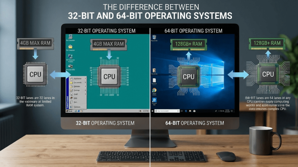 32-bit vs 64-bit Operating Systems: Complete Guide to the Differences