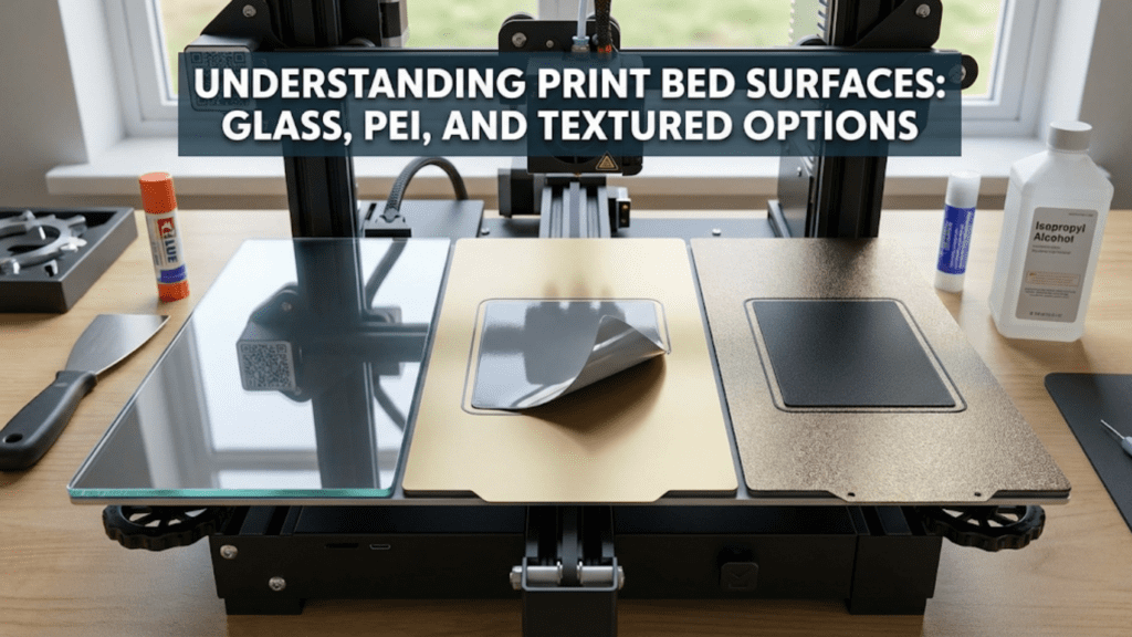 Print Bed Surfaces Guide: Glass, PEI, and Textured Options Explained