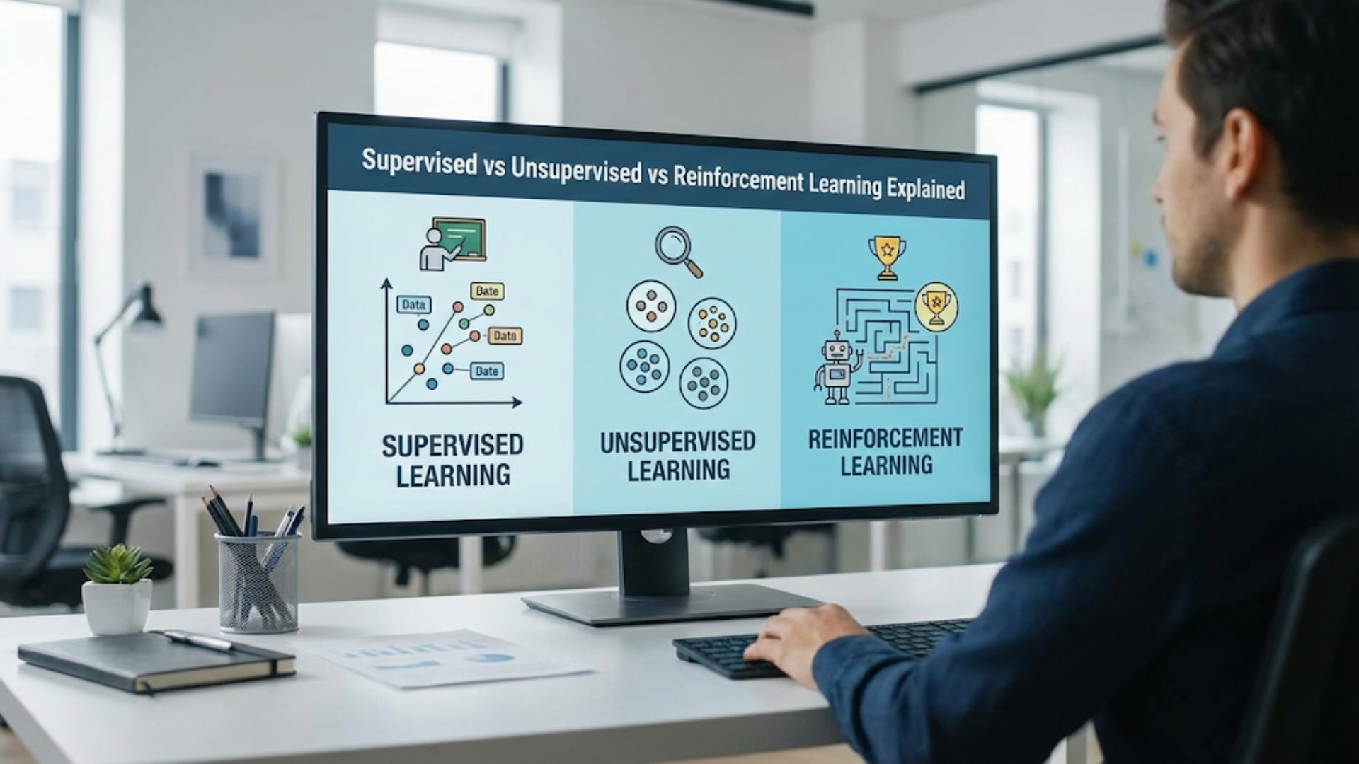 Supervised vs Unsupervised vs Reinforcement Learning: Complete Guide