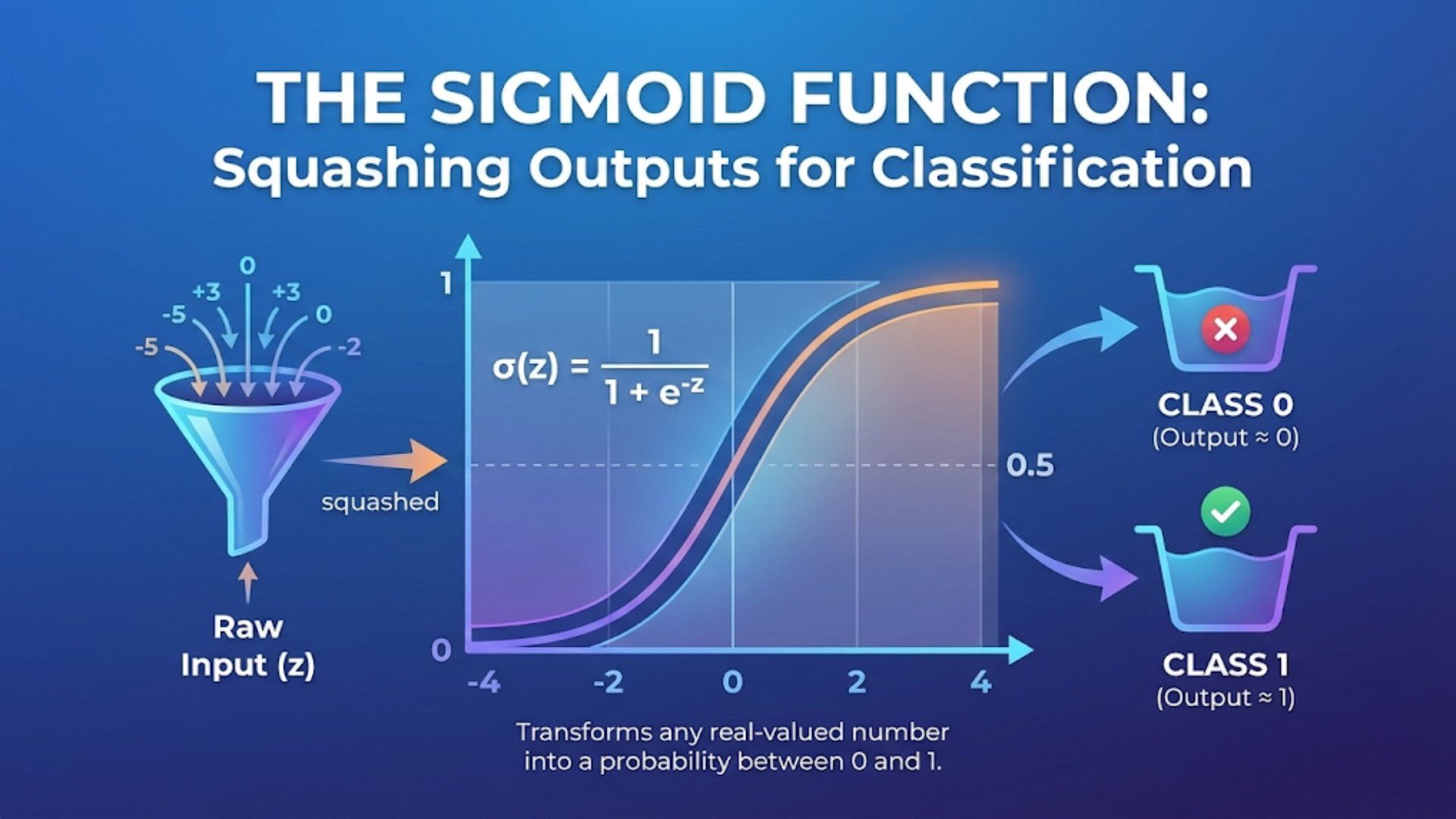 The Sigmoid Function: Squashing Outputs for Classification Explained