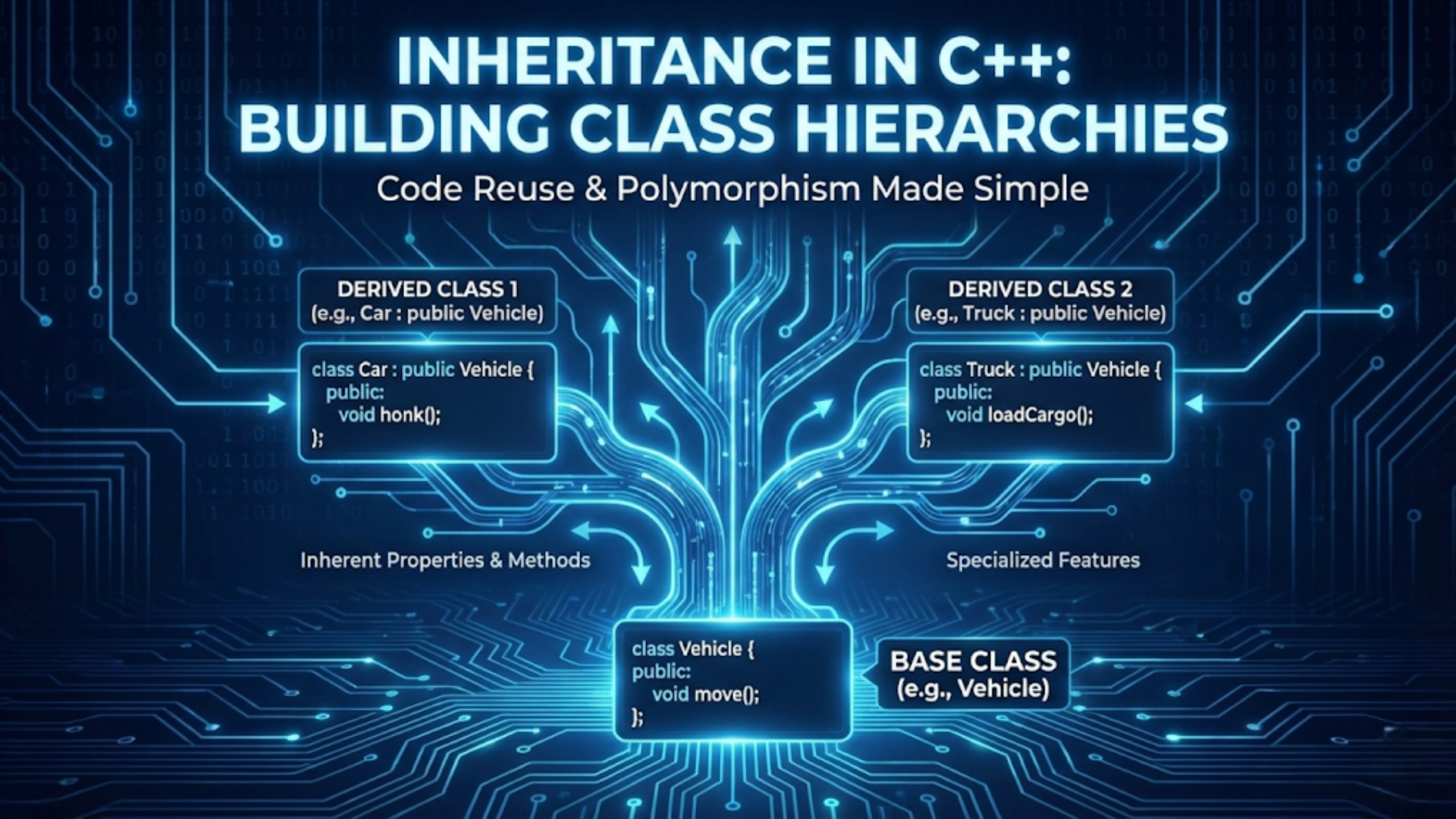 Inheritance in C++: Master Class Hierarchies and Code Reusability